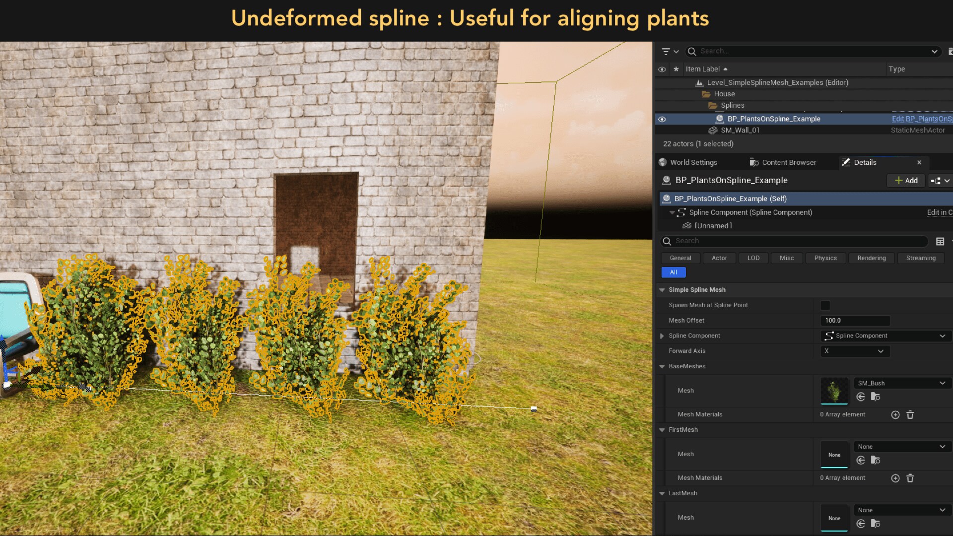Simple Spline Mesh Tool Modular System In Code Plugins Ue Marketplace